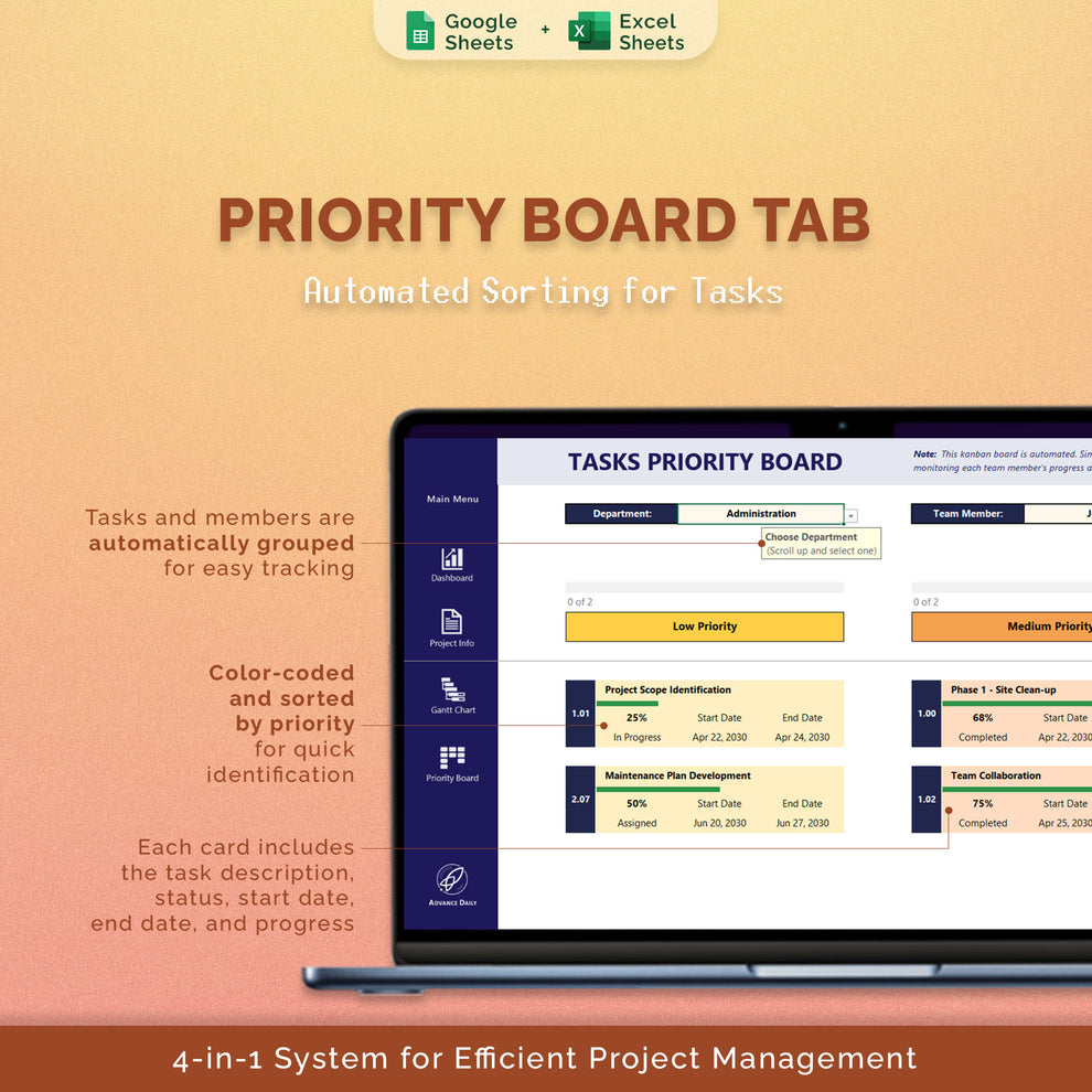 Project Management Tool by Advance Daily